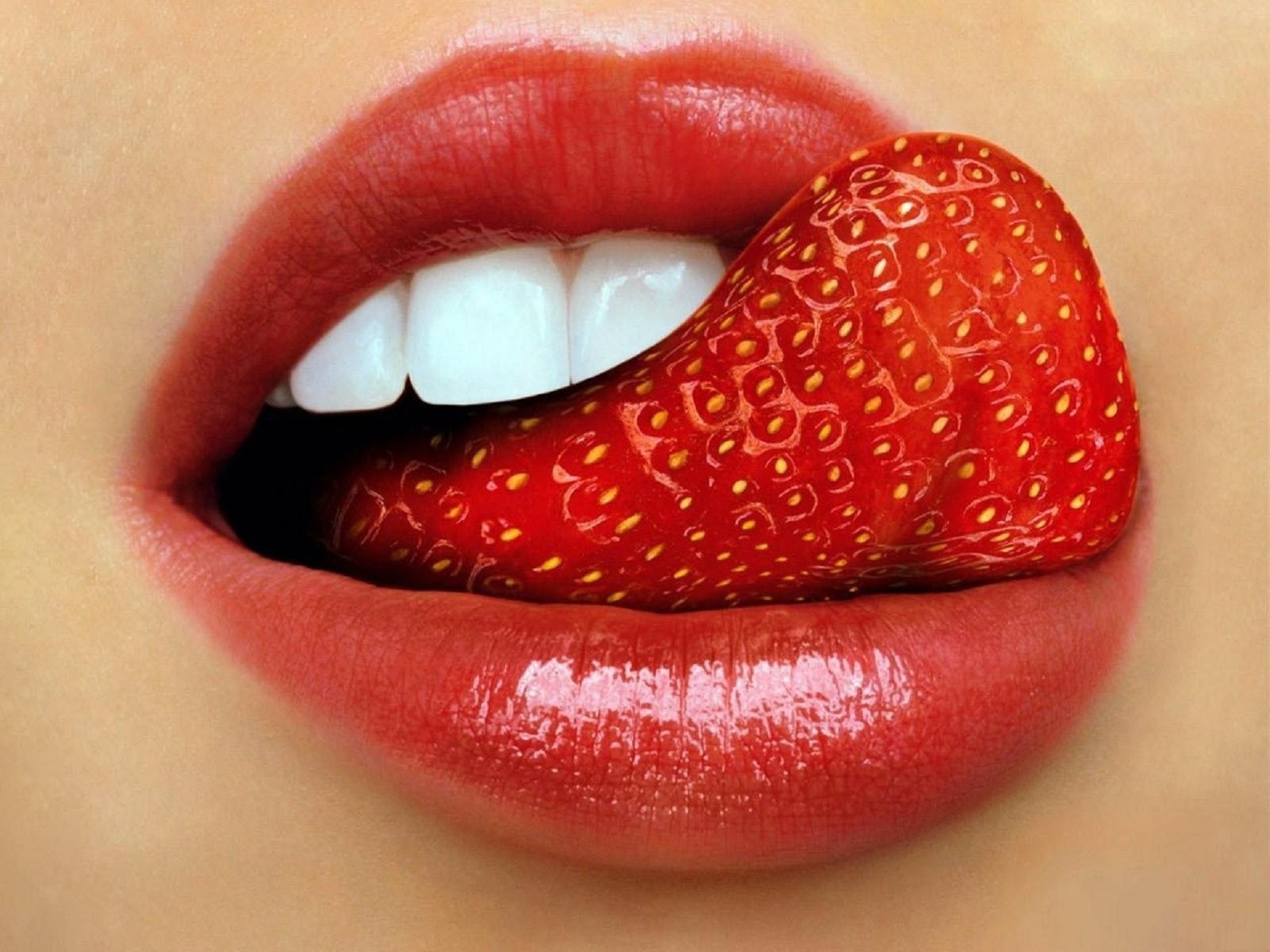 Wallpaper Strawberry Lips Red Lips Sexy Lips Strawberry Lips 5780